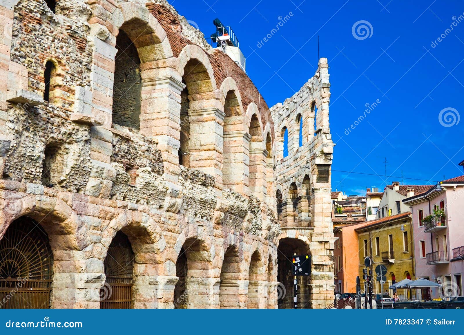 Roman Arena in Verona stock image. Image of landscape - 7823347