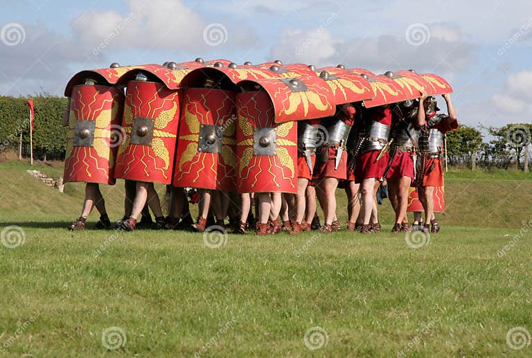 Roman Army Defence Position Stock Image - Image of helmet, historical ...