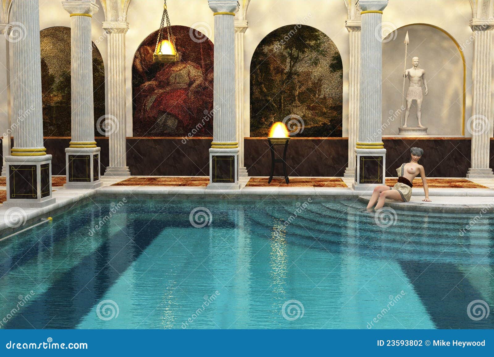 Roman bath stock illustration. Illustration of ancient - 23593802