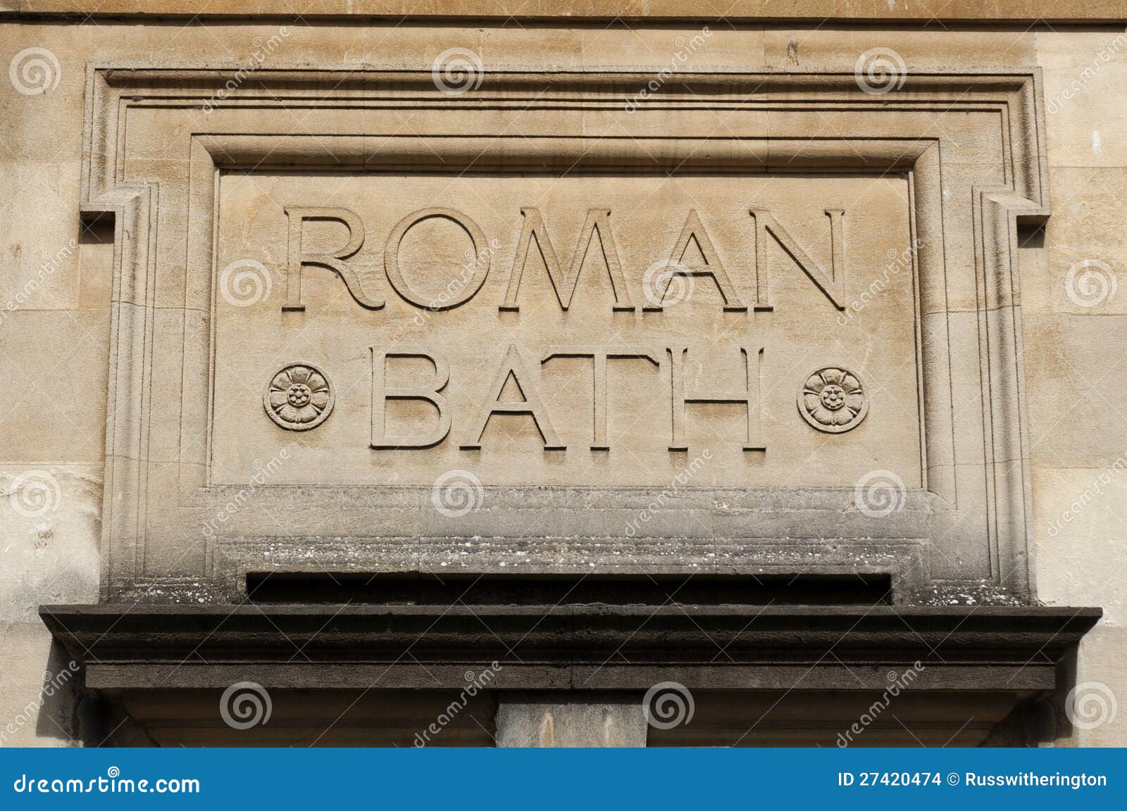 Roman Baths stock photo. Image of city, bath, roman, lettering - 27420474