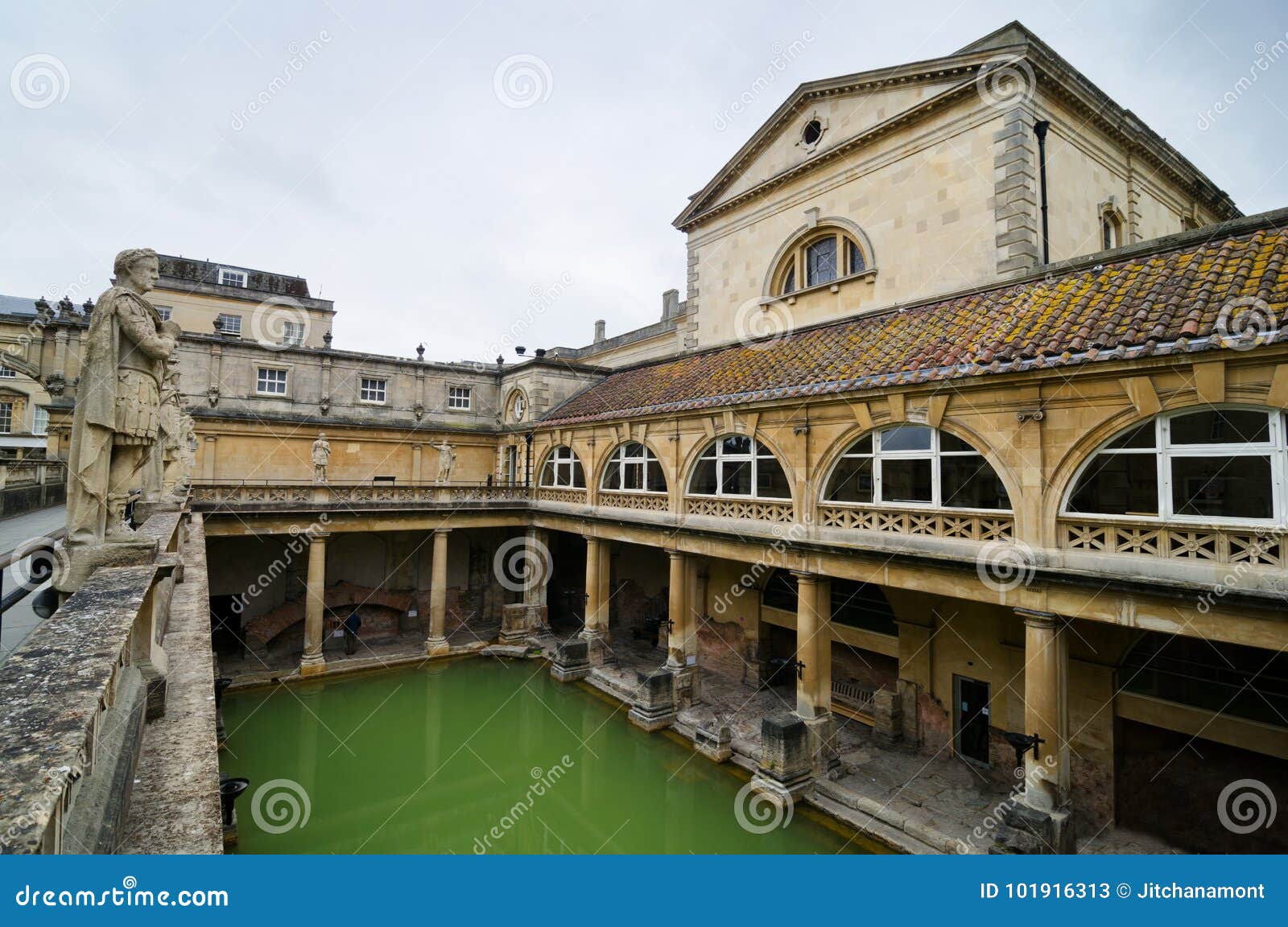 Roman Baths Ancient Spa, Bath, UK Stock Image - Image of baths, roman ...