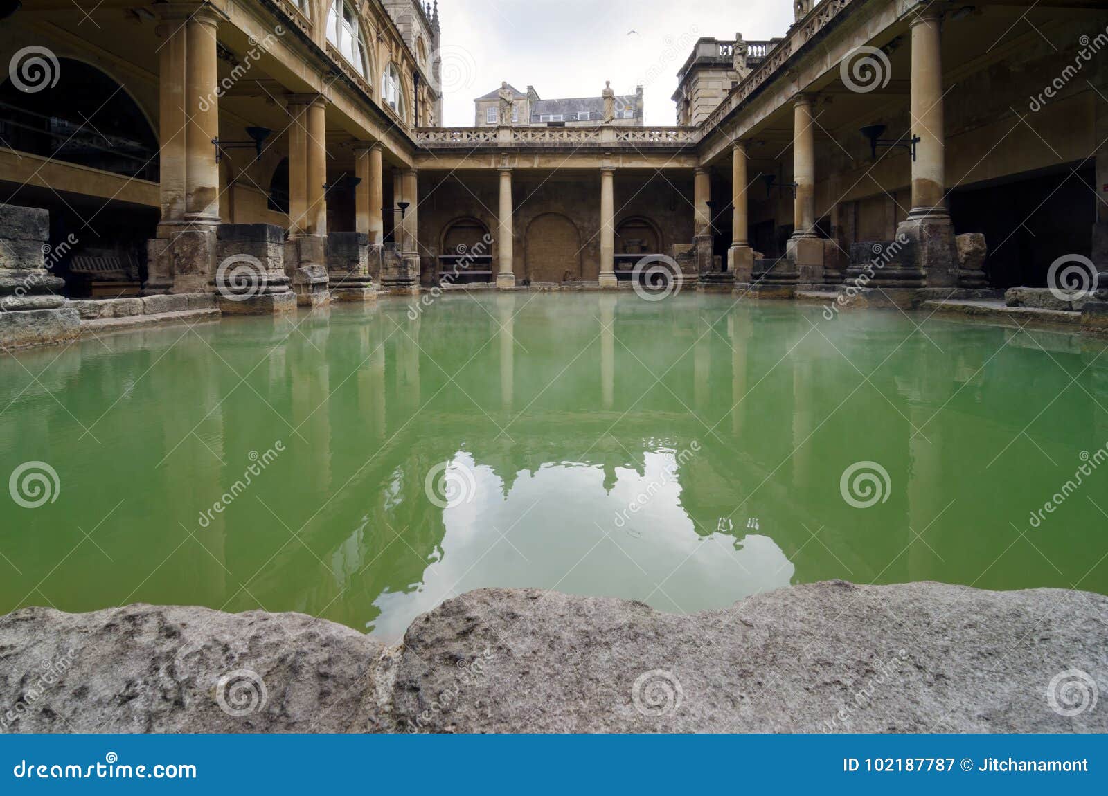Roman Baths Ancient Spa, Bath, England Stock Image - Image of united ...