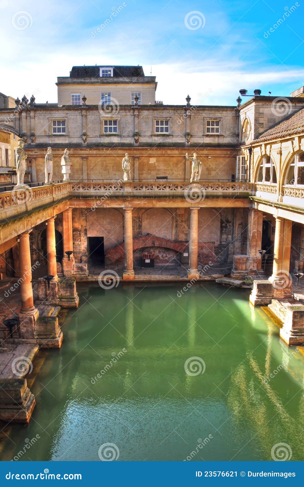Roman Baths, Bath, England stock image. Image of statues - 23576621