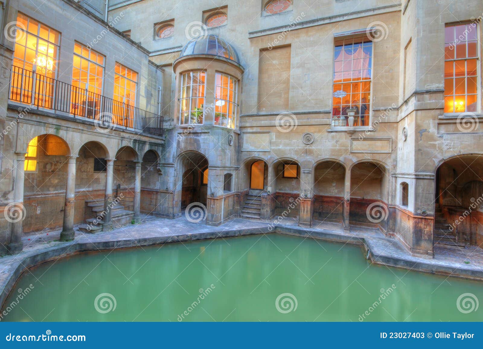 Roman Baths and Hot Spring in Stock Image - Image of heritage, temple ...