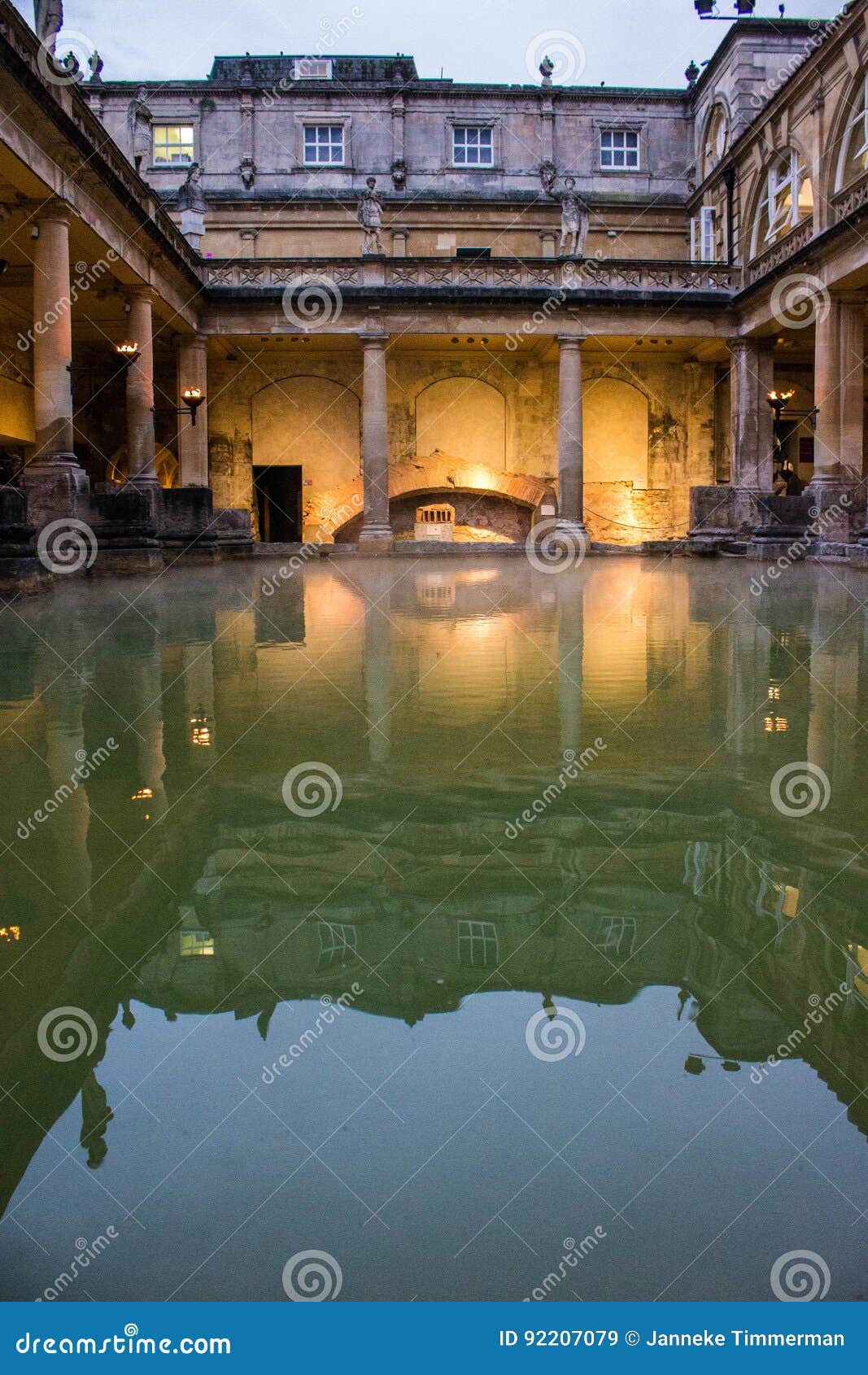 Roman Baths stock image. Image of water, spring, warm - 92207079