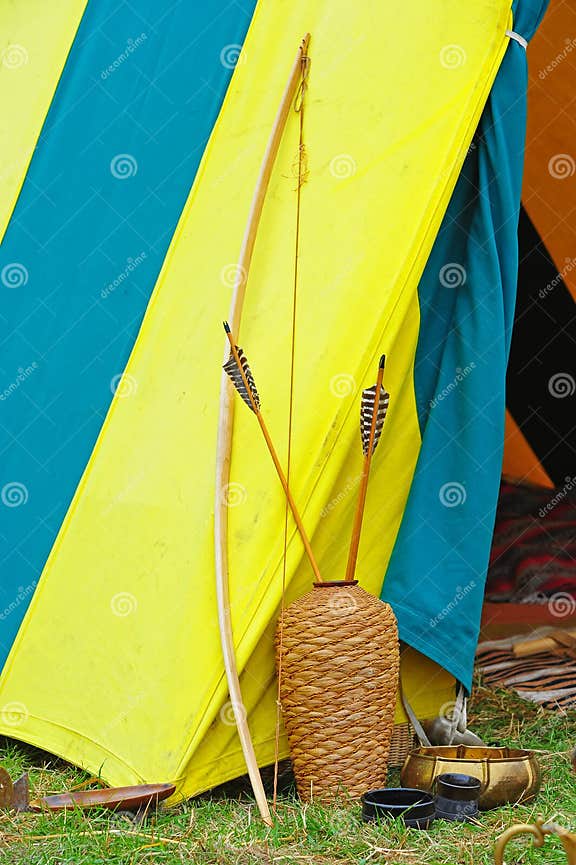 Roman bow and arrows stock photo. Image of hunting, string - 20761106