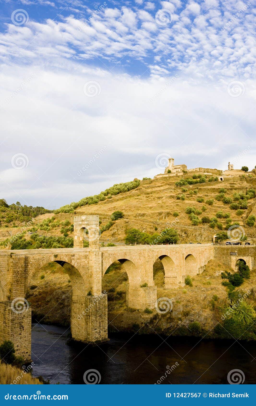 Roman bridge, Alcantara stock image. Image of alcantara - 12427567