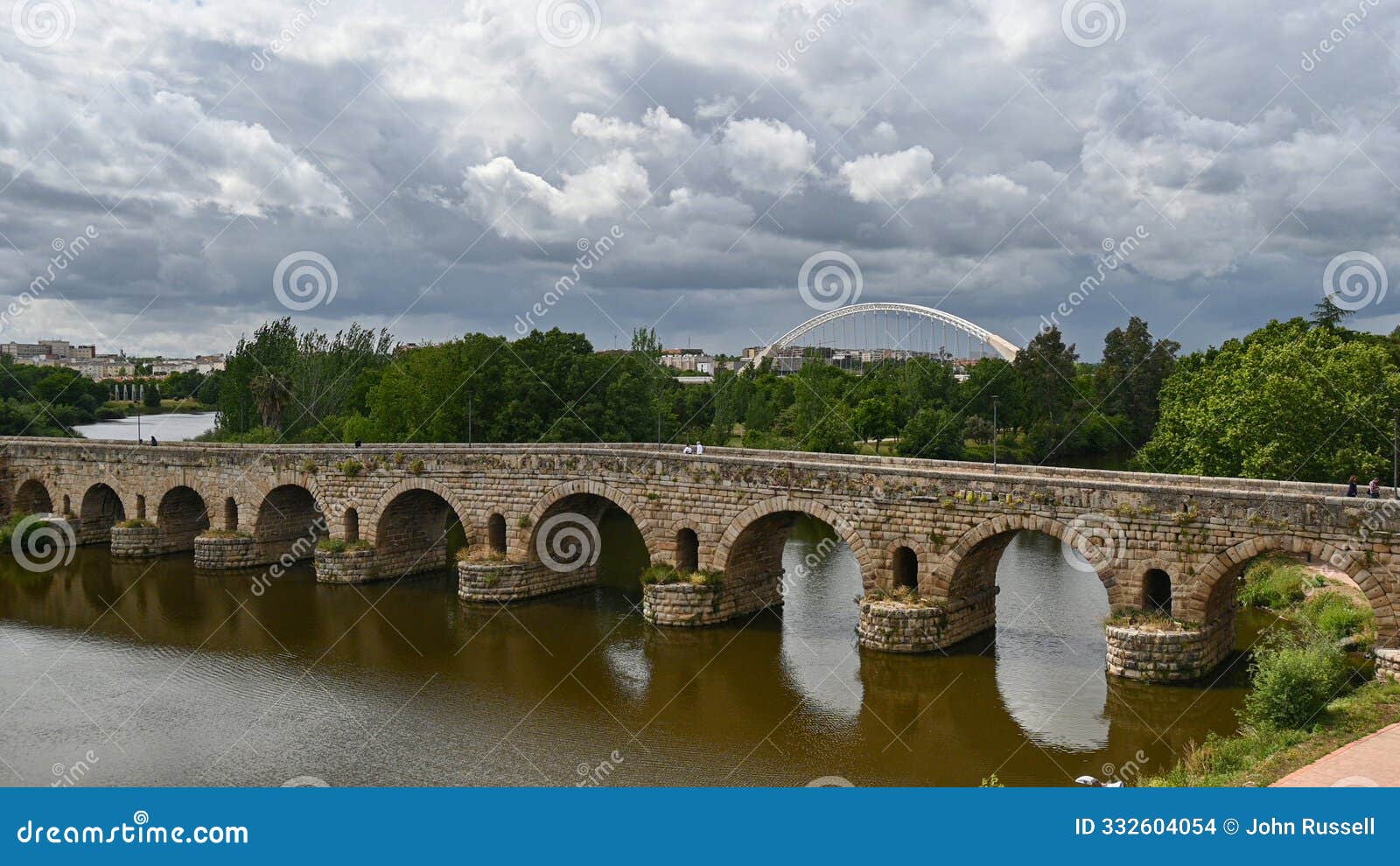 Roman Bridge Merida stock photo. Image of merida, viaduct - 332604054