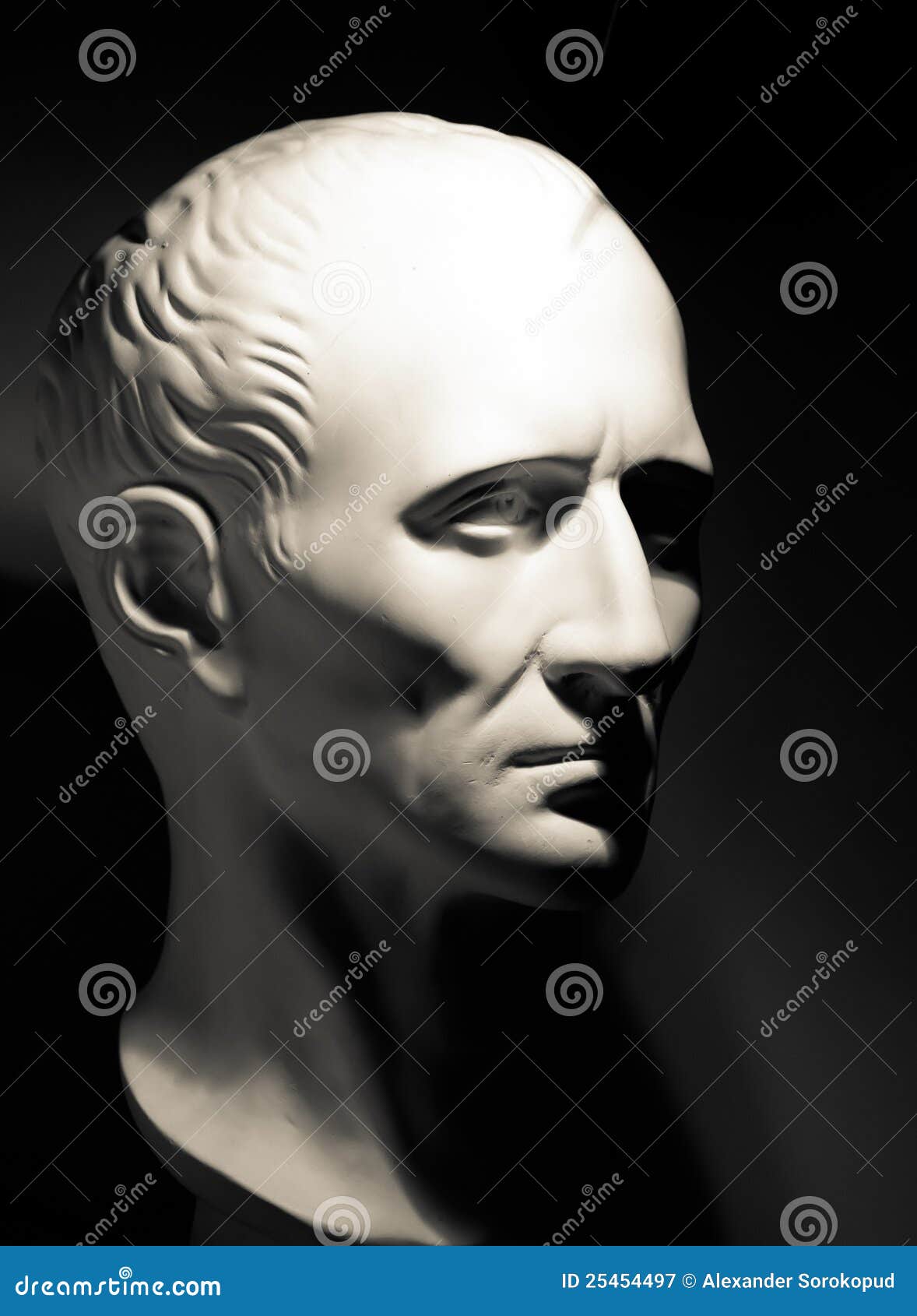 Roman Bust Or Statue Made With Bronze Of A Human Face Editorial Photo ...