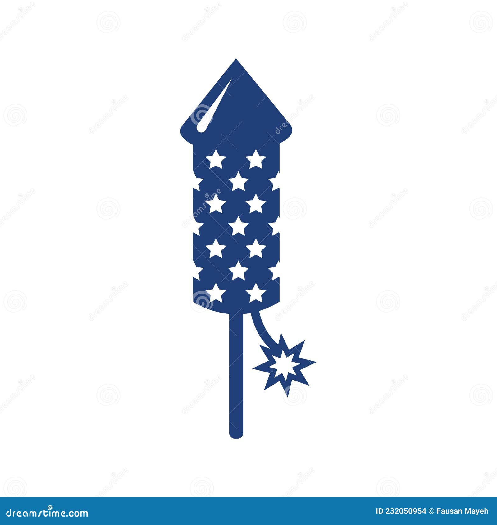 Roman Candle Firework Vector Illustration Design Stock Vector ...