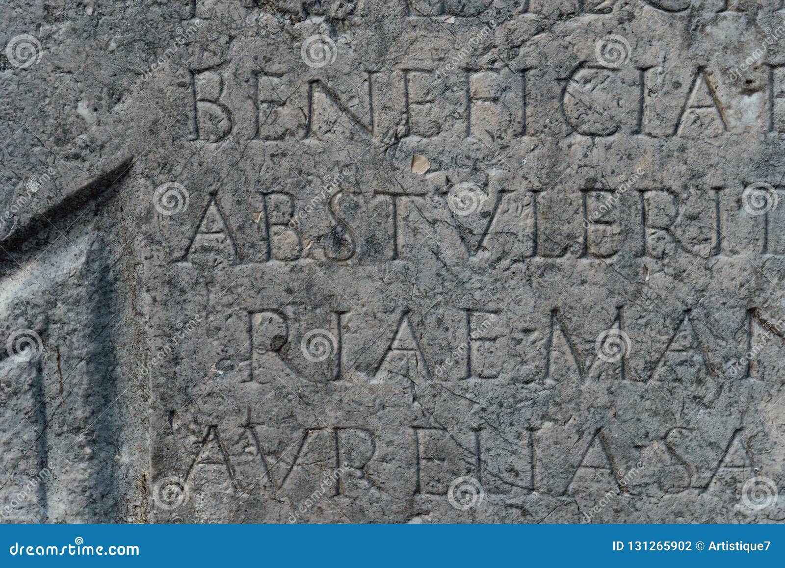Roman Capital Letters on the Stone Stock Photo - Image of legend ...