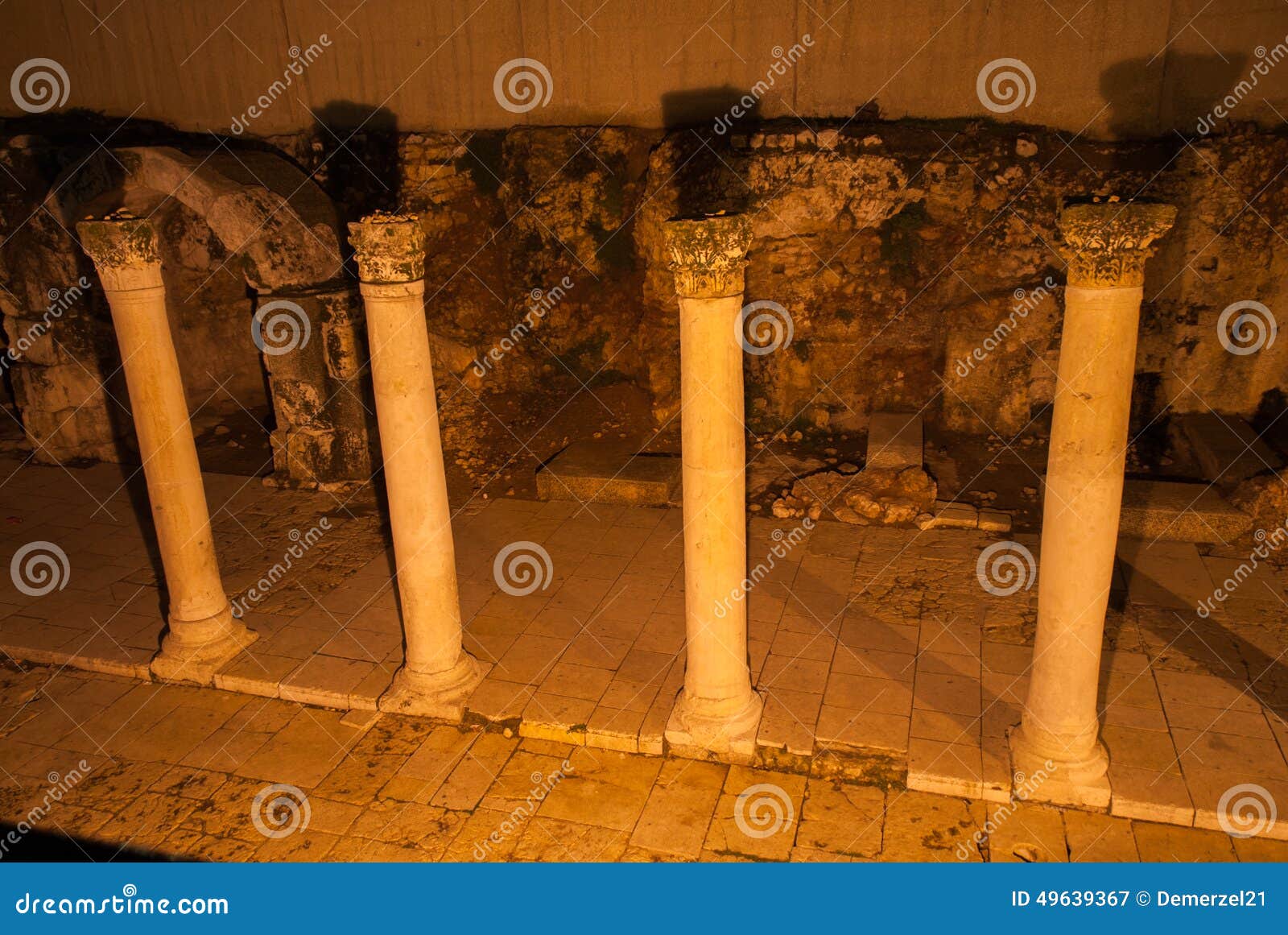 Roman Cardo, Jerusalem, Night Stock Image - Image of ancient, israel ...