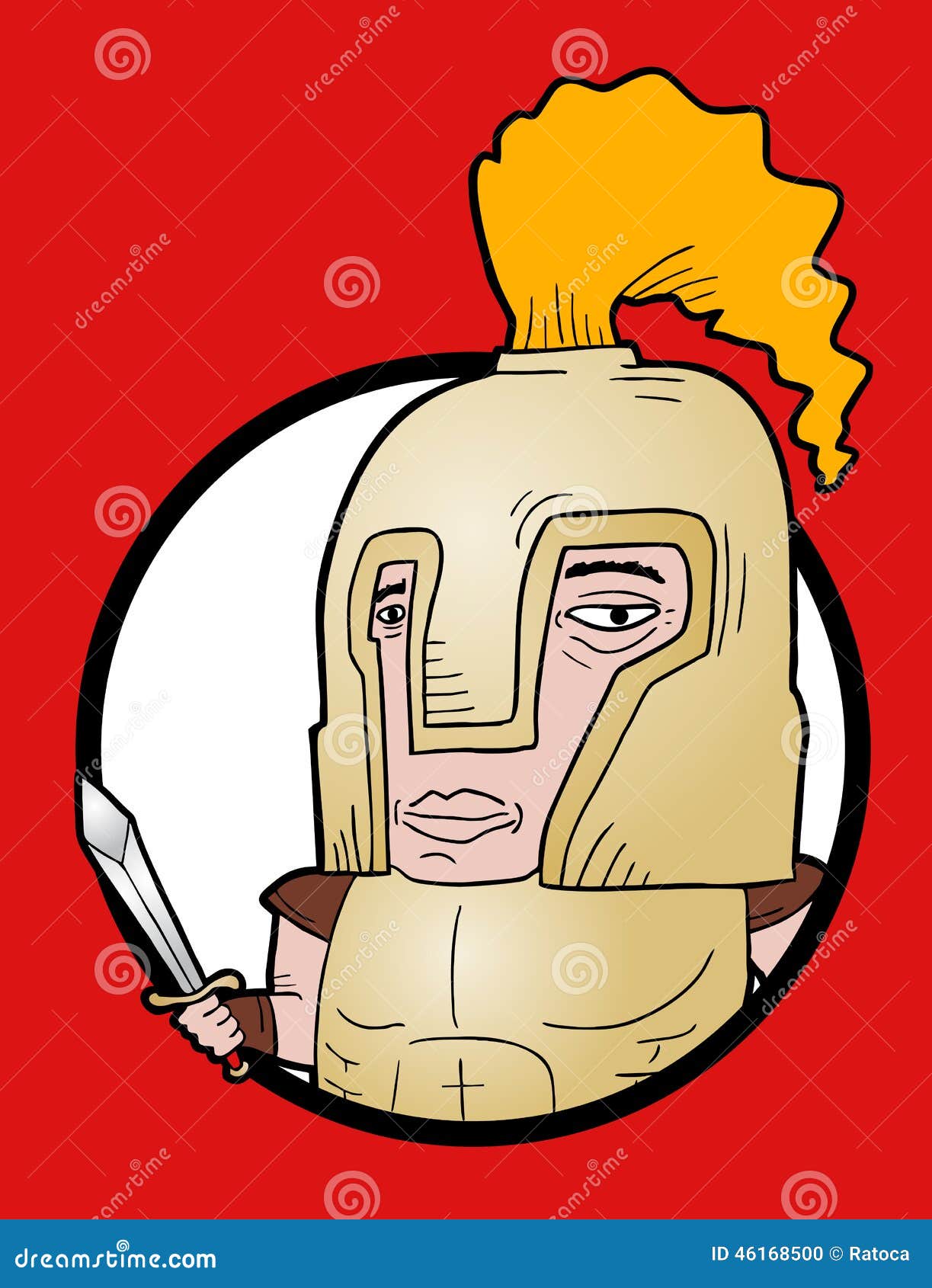 Roman cartoon stock vector. Illustration of greek, warrior - 46168500