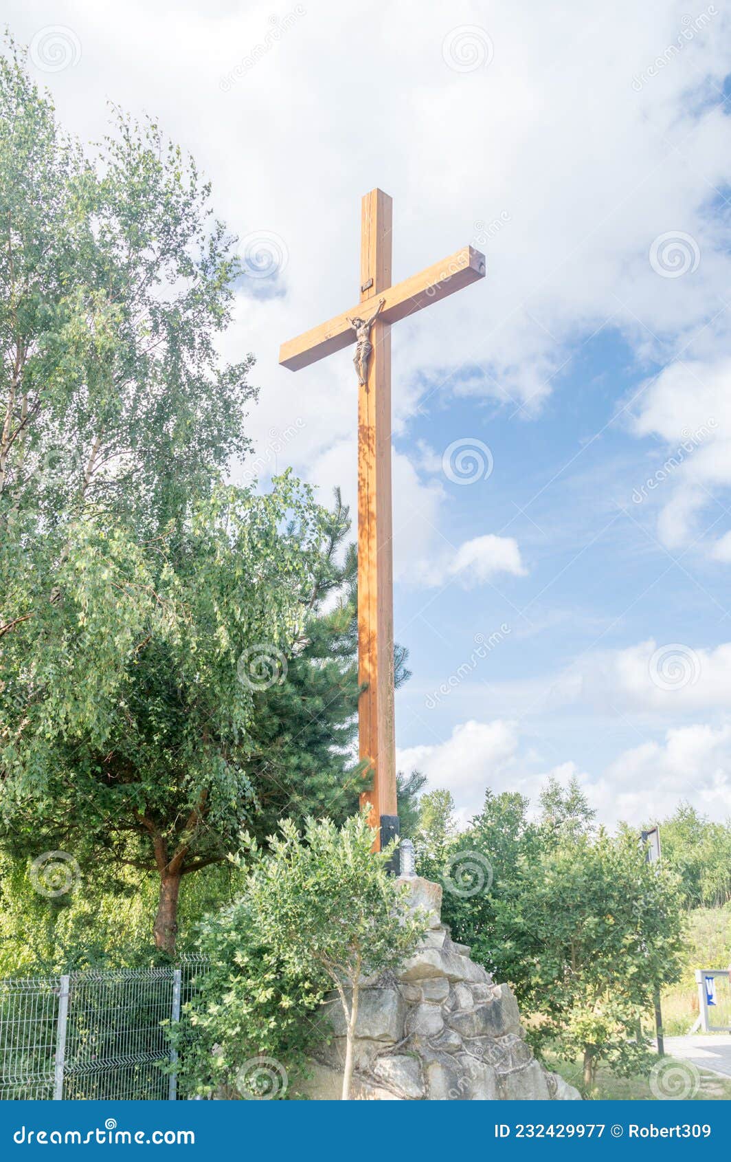 Roman Catholic Cross with Jesus, Jesus on the Cross Stock Image - Image ...