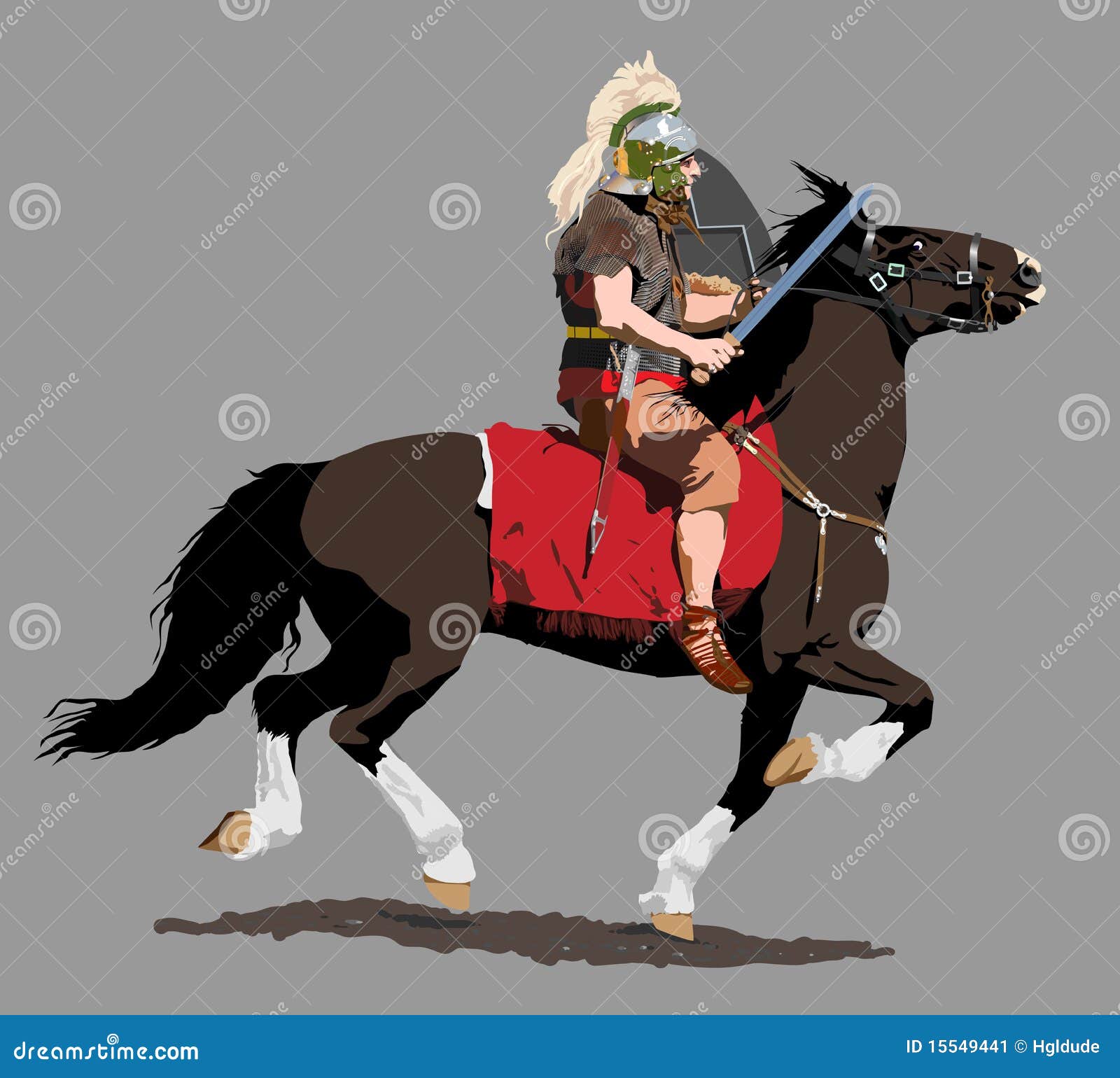 Roman Cavalry stock vector. Illustration of charge, roman - 15549441