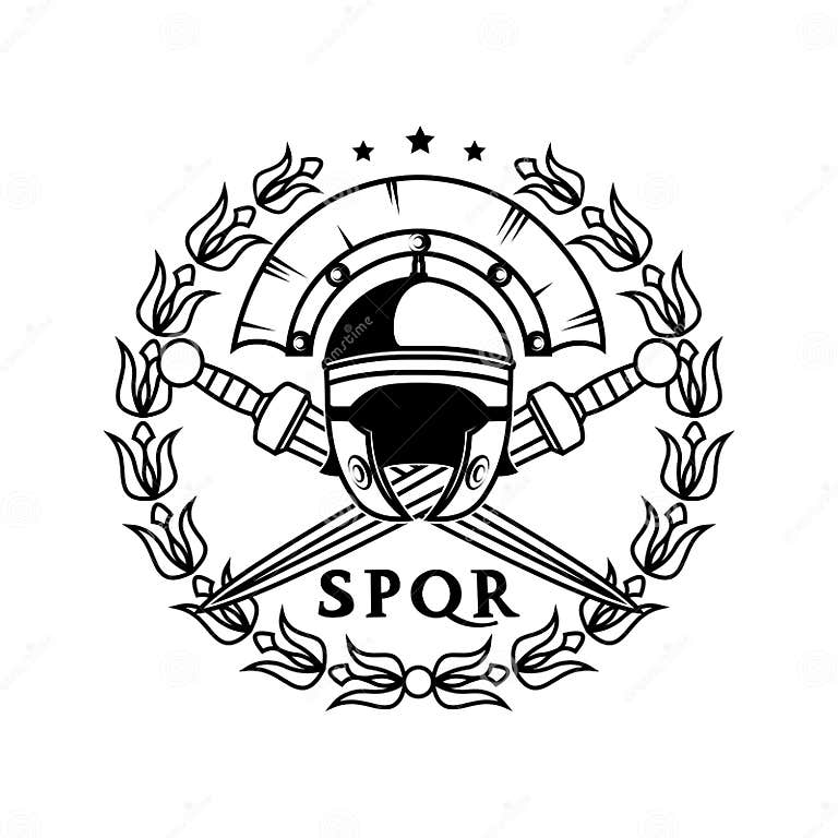 Roman Centurion Helmet Vector Illustration Stock Vector - Illustration ...
