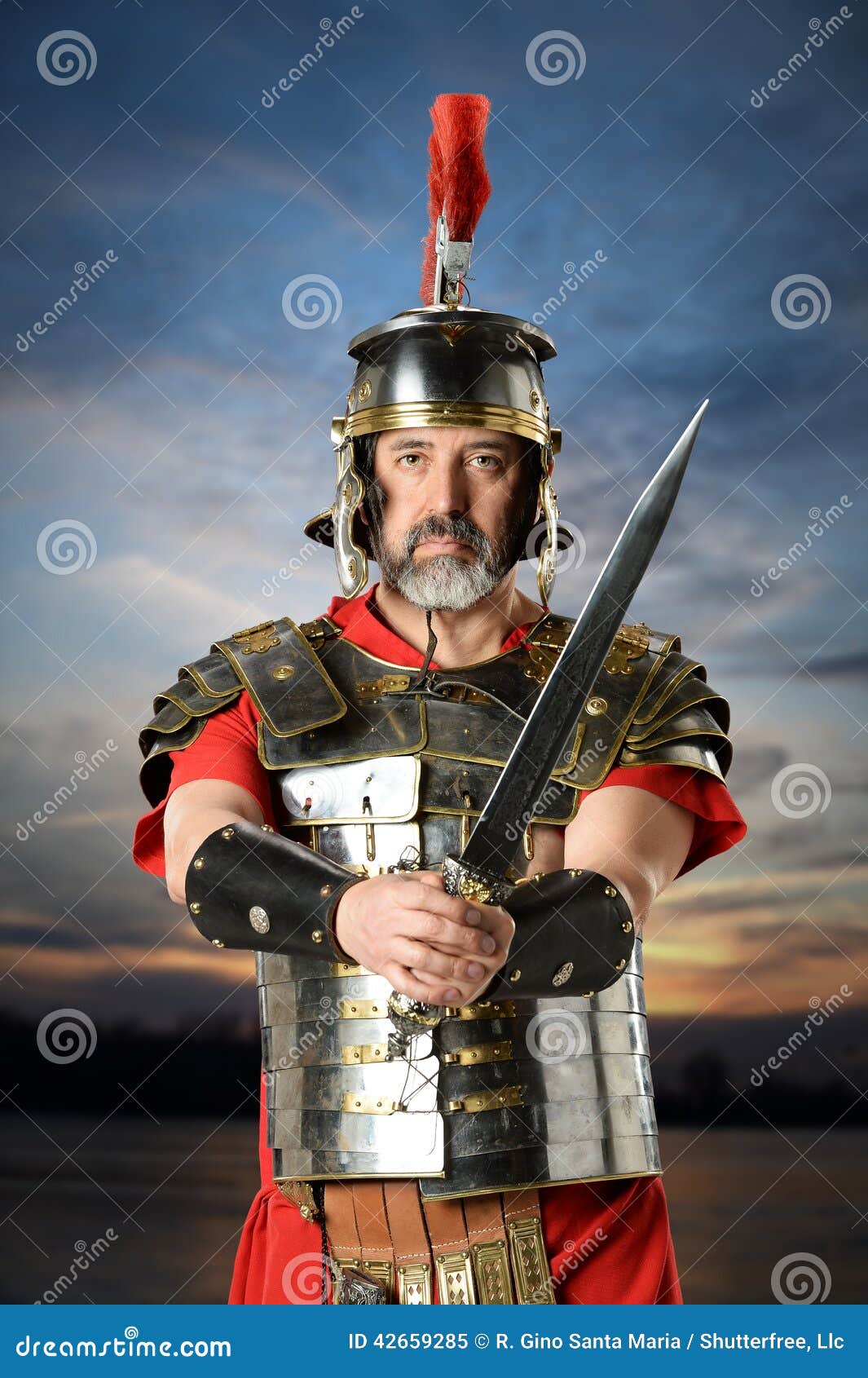 Roman Centurion Holding Sword Stock Image - Image of roman, armor: 42659285
