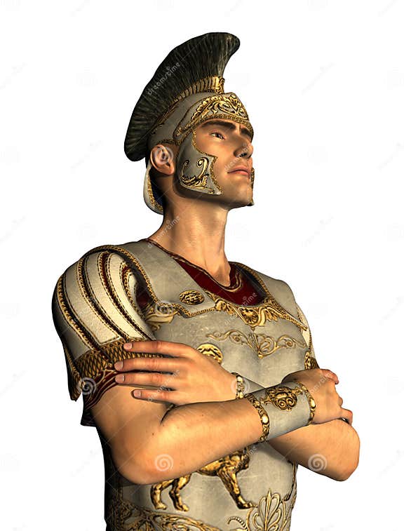 Roman Centurion Portrait stock illustration. Illustration of military ...