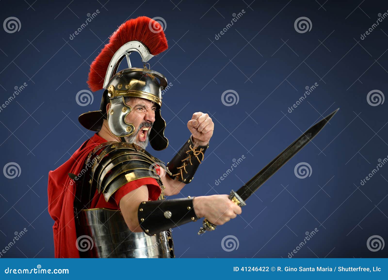 Roman Centurion Using Sword Stock Photo - Image of fighting, suit: 41246422