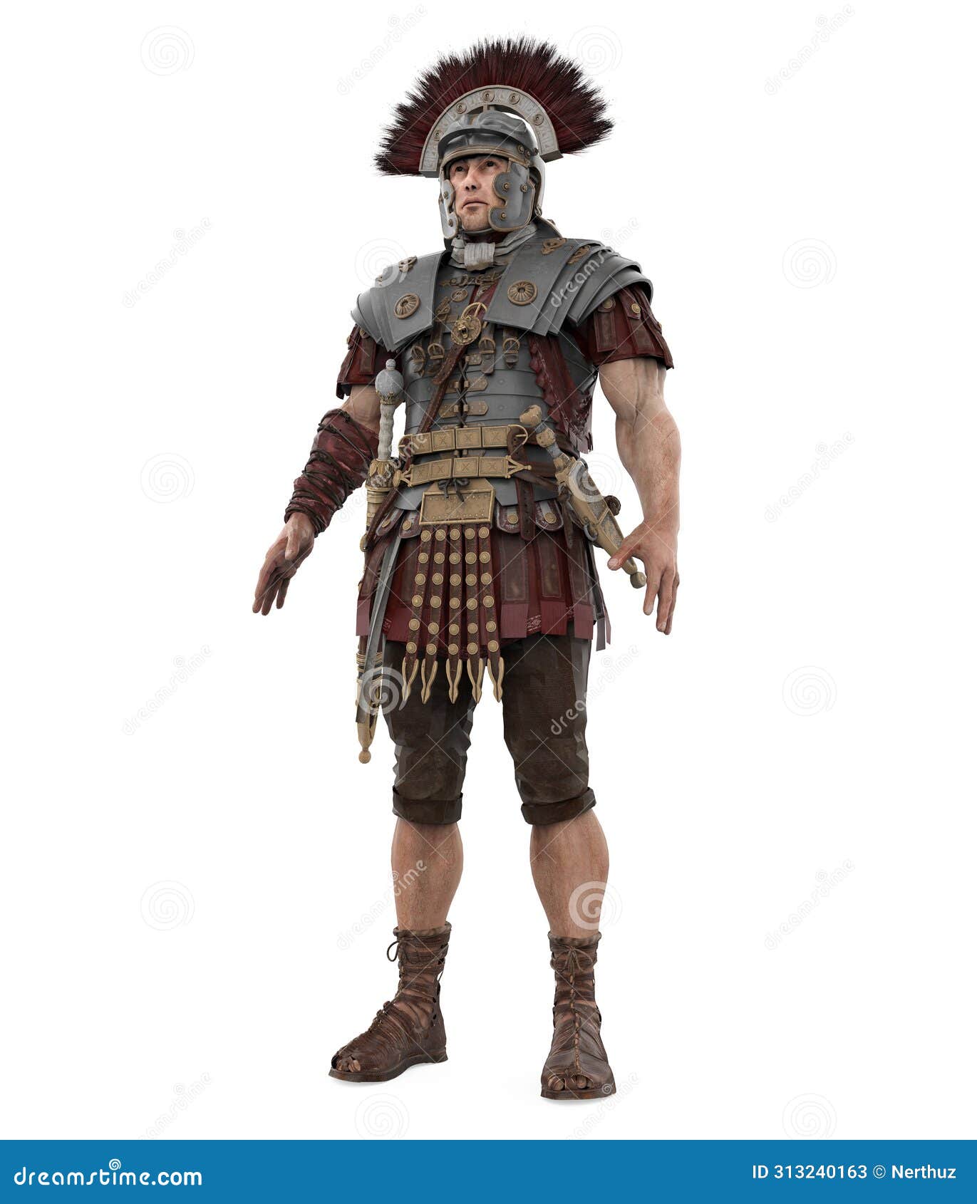 Roman Centurion Warrior Isolated Stock Illustration - Illustration of ...