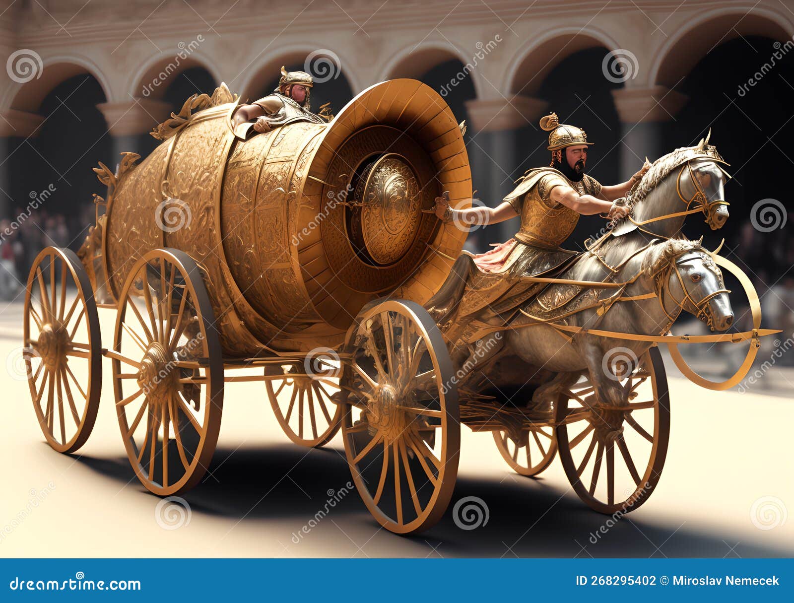 Roman Chariot, Generative AI Illustration Stock Illustration ...