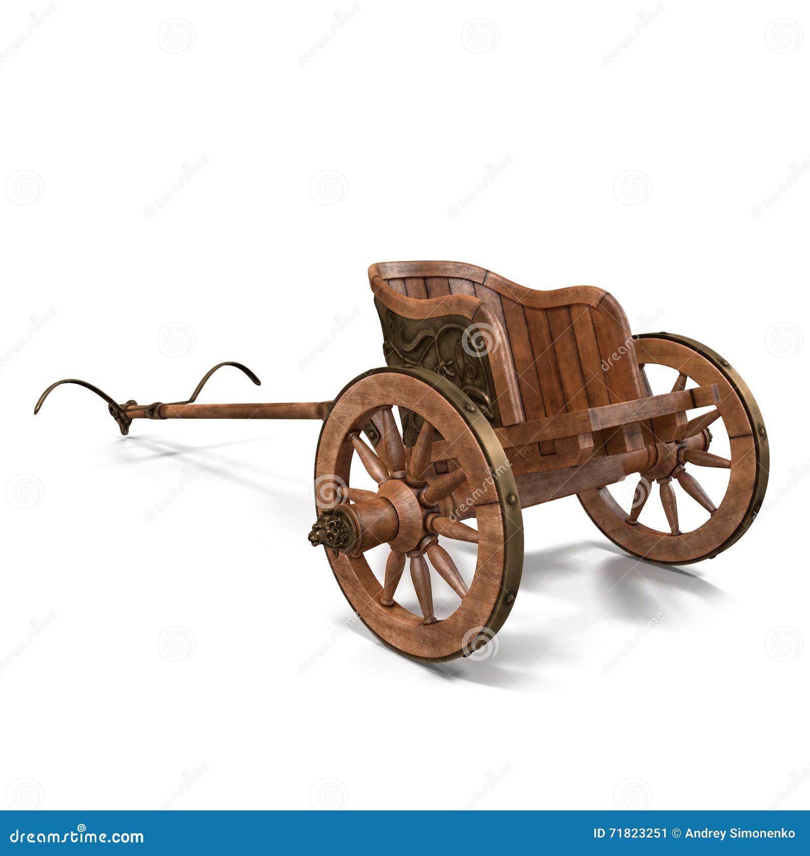 Roman War Chariot Pulled By Two Horses Vector Illustration ...