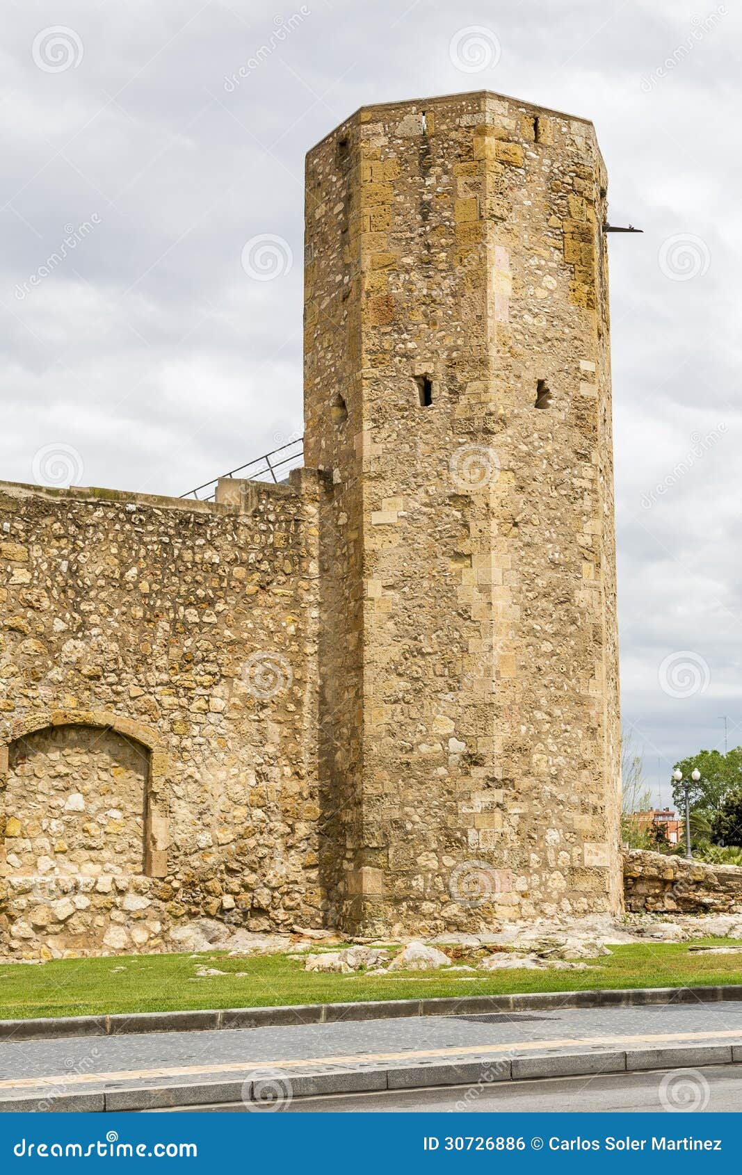 Roman Circus Tower, Tarragona, Spain. Stock Photo - Image of forum ...