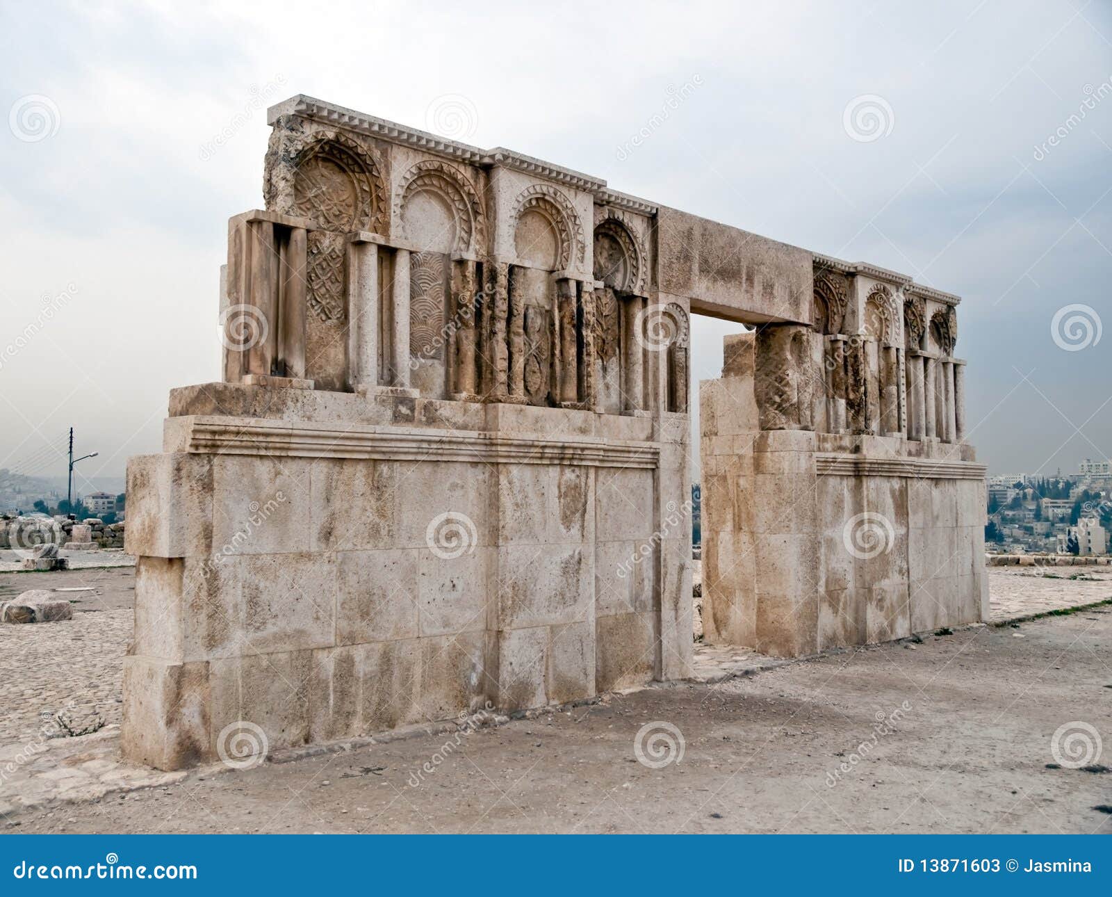 Roman Citadel in Amman, Jordan Stock Image - Image of archaeological ...