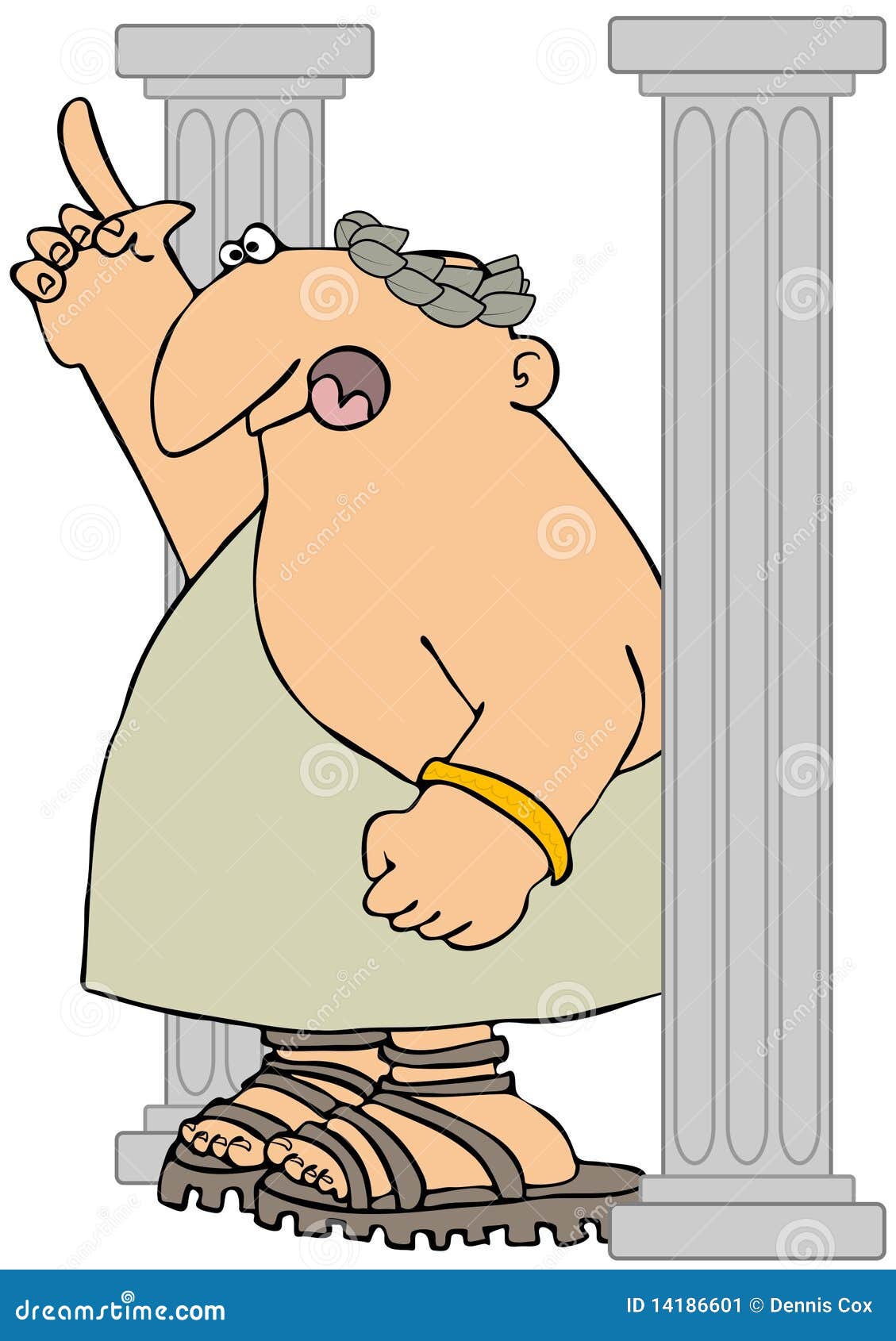 Roman Citizen, Man In Traditional Clothes Of Ancient Rome Vector ...