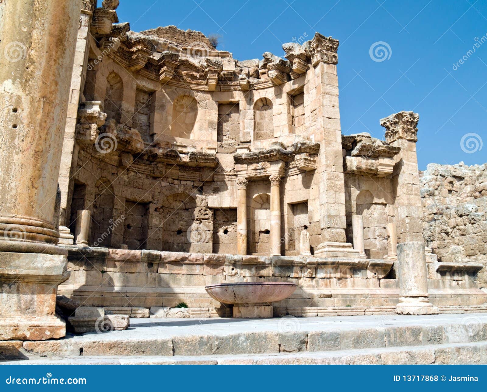 Roman city Jerash, Jordan stock photo. Image of architecture - 13717868
