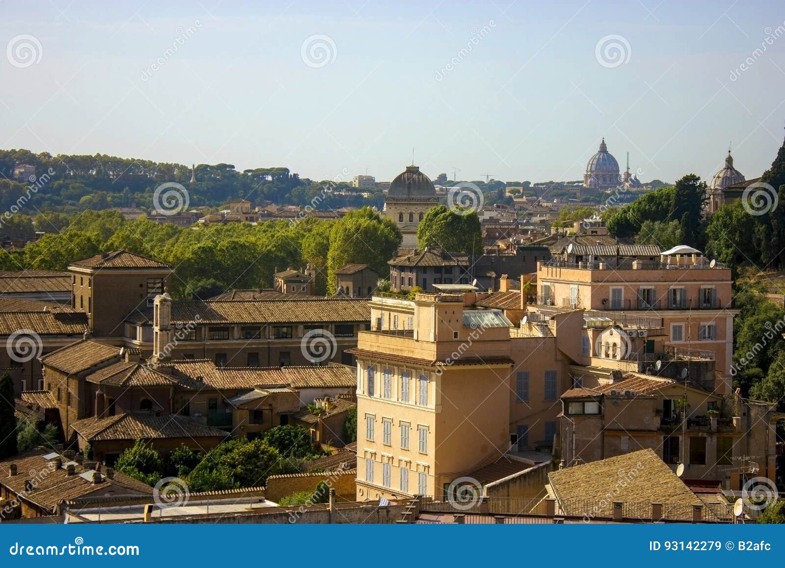 The Roman Cityscape. Ancient and Famous Buildings Stock Image - Image ...