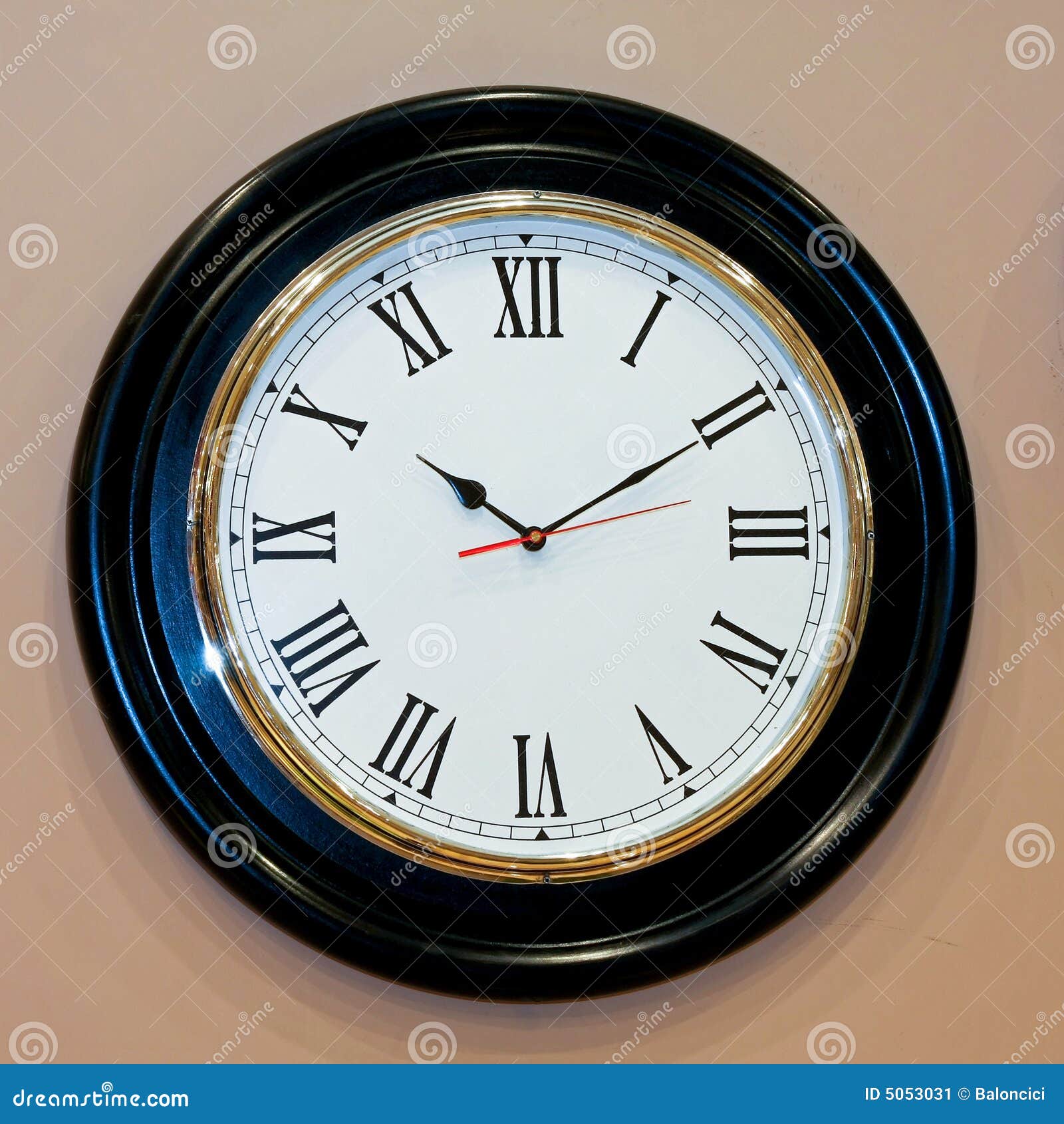 Roman clock stock image. Image of wall, clock, dial, hour - 5053031