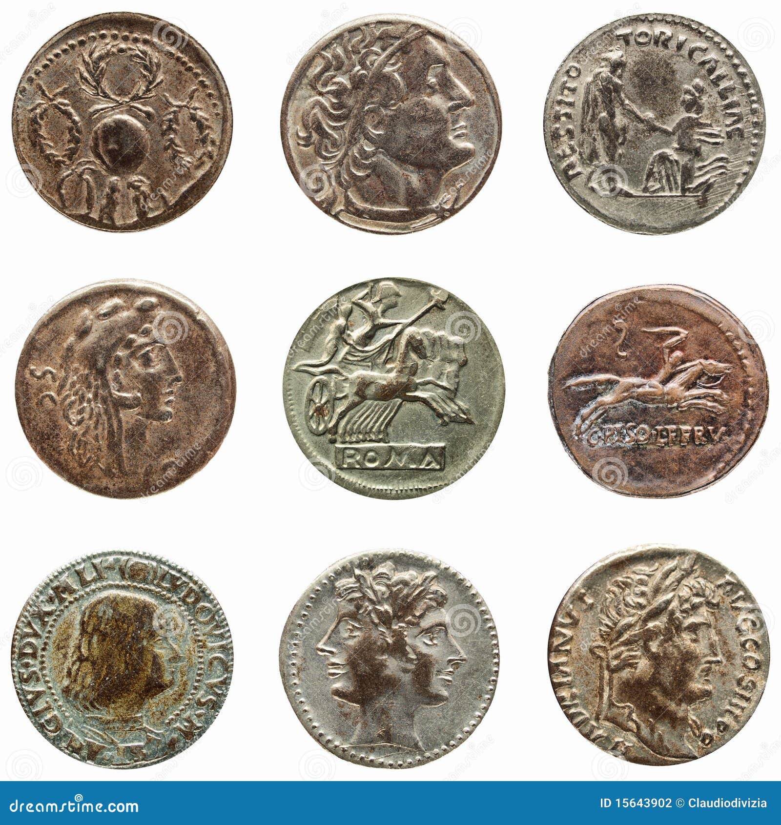 Roman As Coin Of Roman Emperor Claudius Royalty-Free Stock Image ...