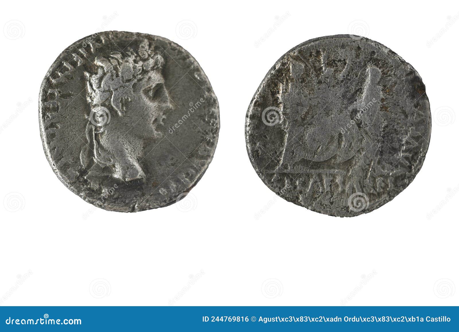 Roman Coin - Roman Denarius of the Empire Stock Photo - Image of ...