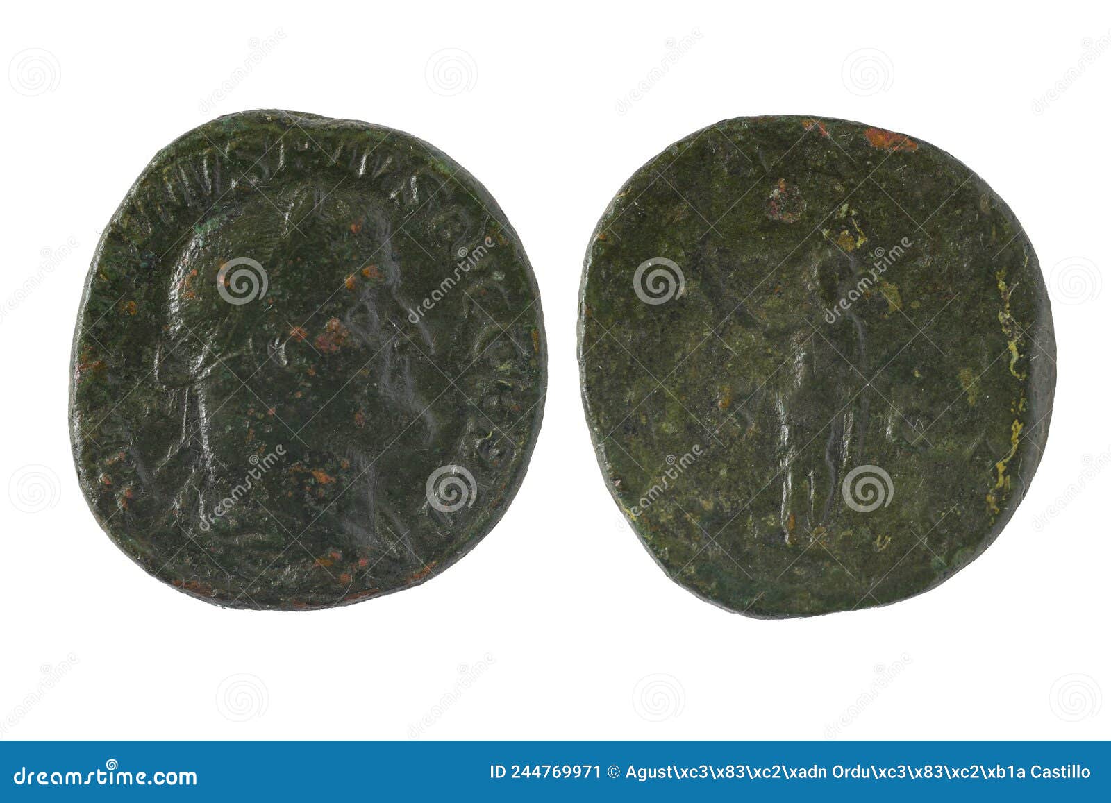 Roman Coin - Roman Sestertius of the Empire Stock Image - Image of ...