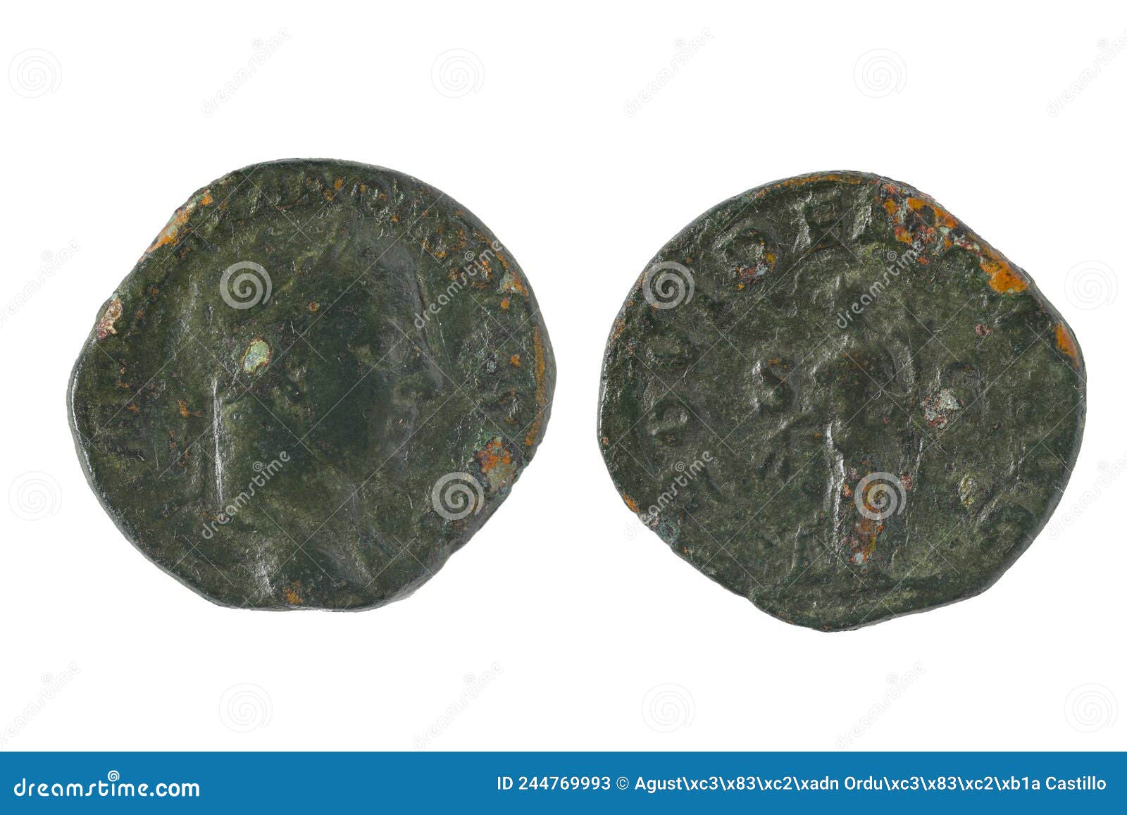 Roman Coin - Roman Sestertius of the Empire Stock Image - Image of ...