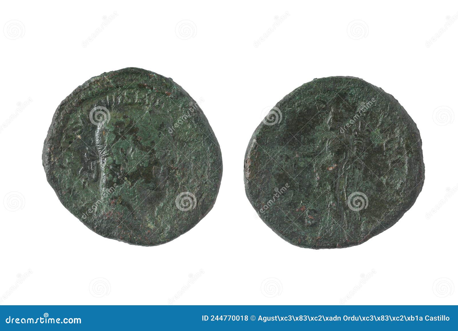 Roman Coin - Roman Sestertius of the Empire Stock Photo - Image of cash ...