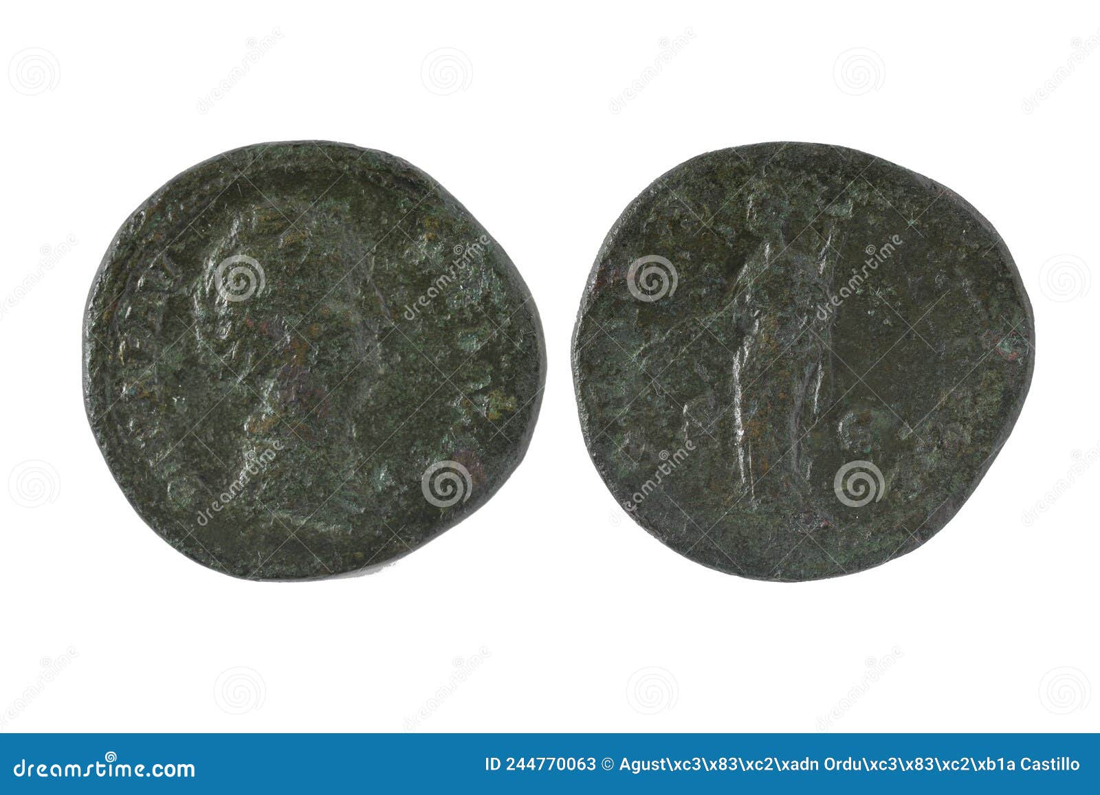 Roman Coin - Roman Sestertius of the Empire Stock Image - Image of ...