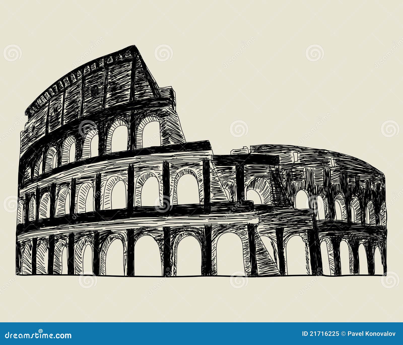 Roman coliseum. stock vector. Illustration of antique - 21716225