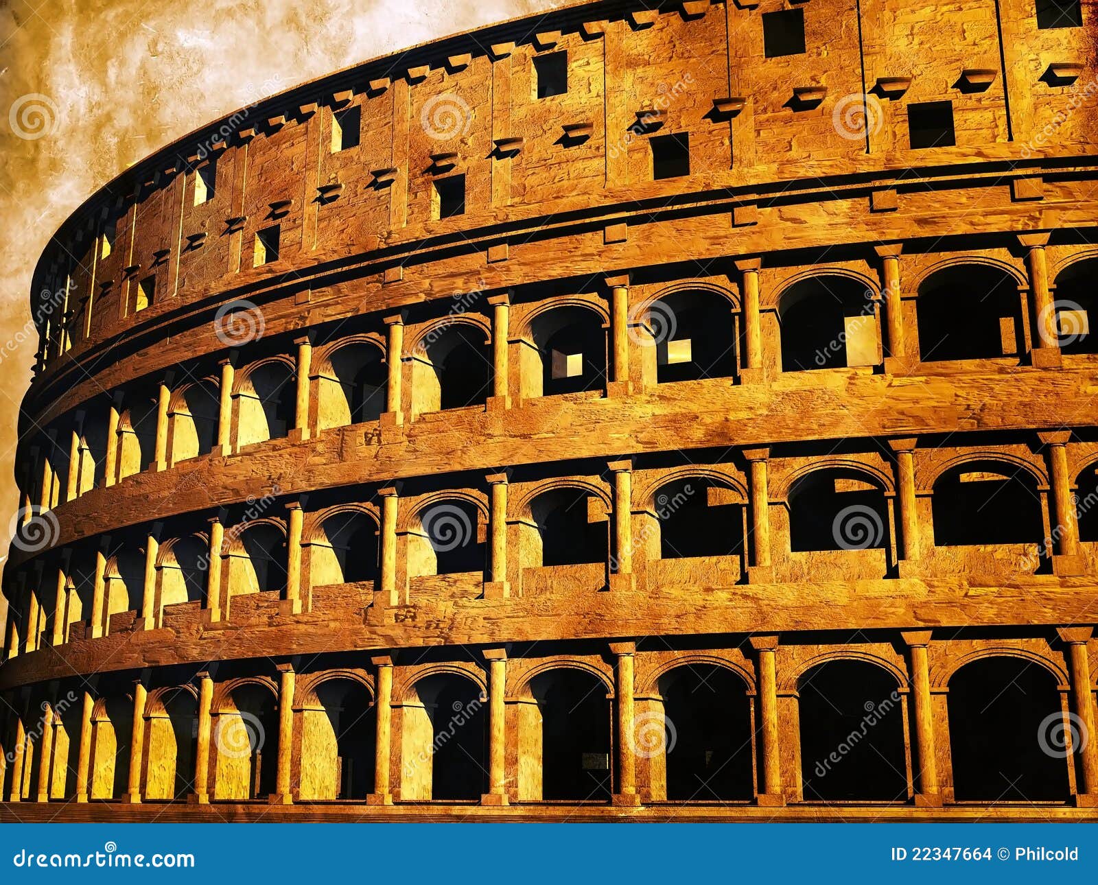 The Roman coliseum stock illustration. Illustration of rome - 22347664