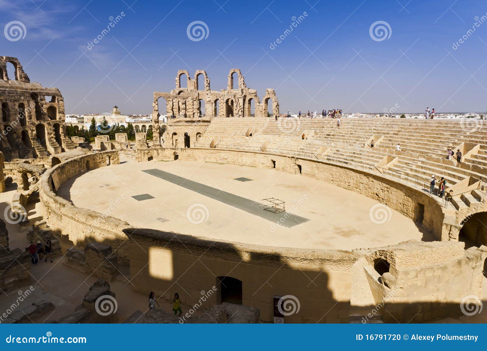 Roman Colosseum in Tunisia stock photo. Image of architecture - 16791720