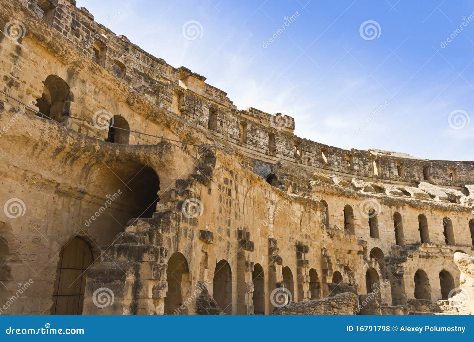 Roman Colosseum in Tunisia stock photo. Image of archeology - 16791798