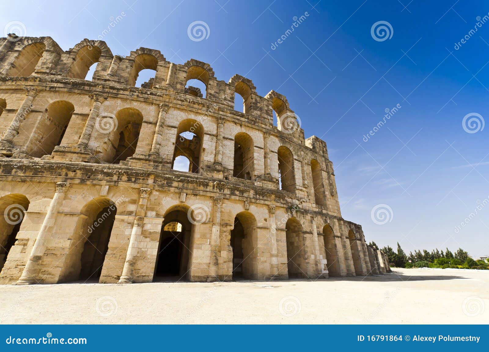Roman Colosseum in Tunisia stock photo. Image of empire - 16791864