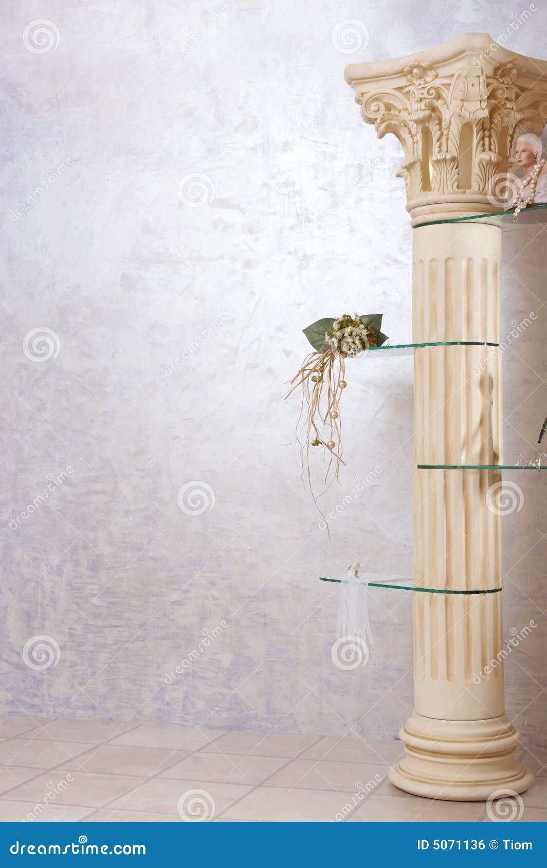 Roman column with flowers stock photo. Image of column - 5071136