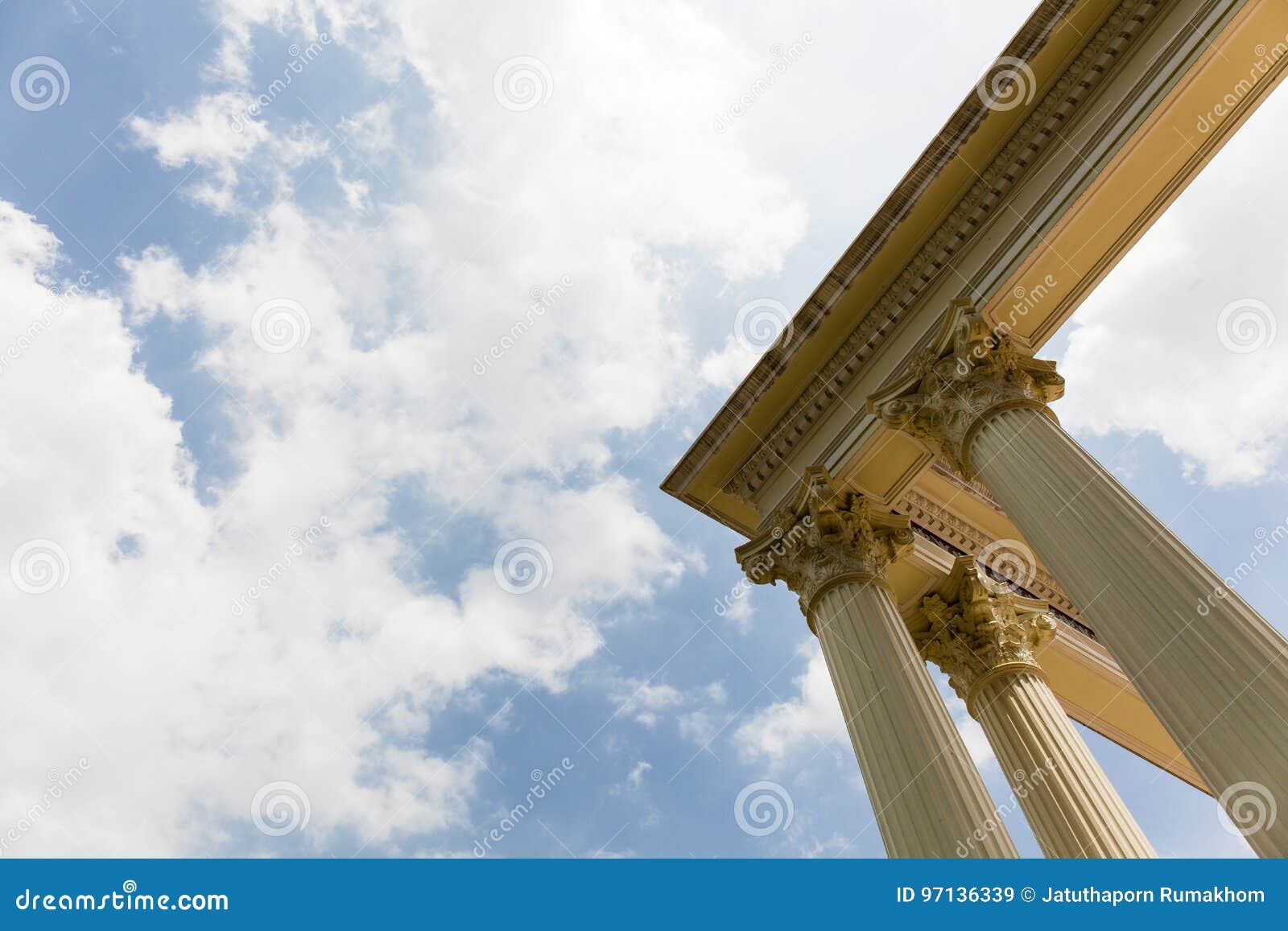 Roman column head. stock image. Image of retro, daylight - 97136339