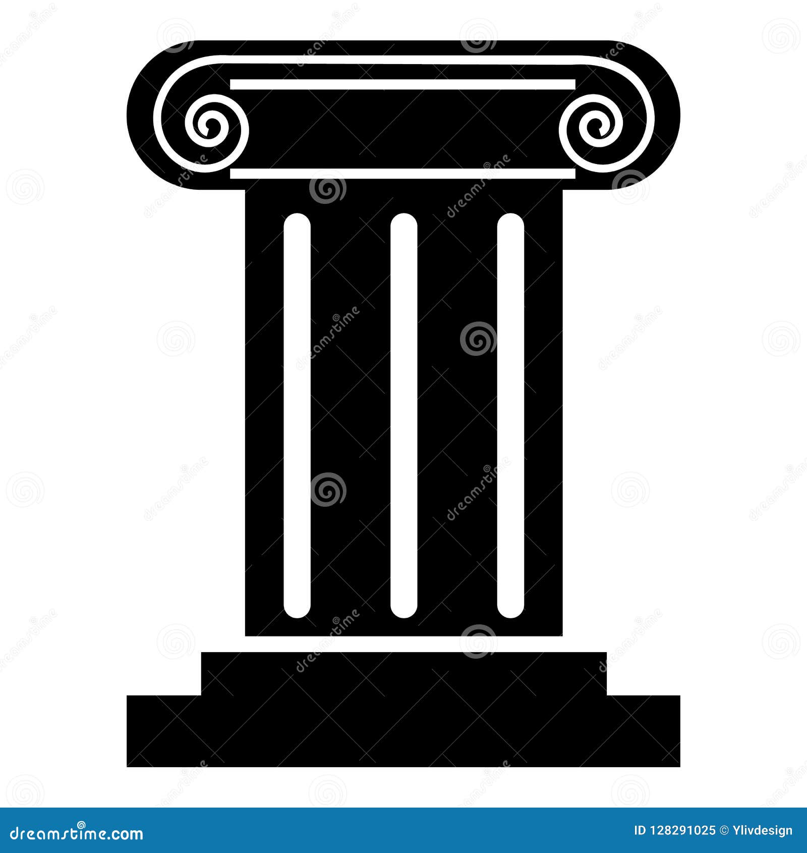 Roman Column Icon, Simple Style Stock Illustration - Illustration of ...