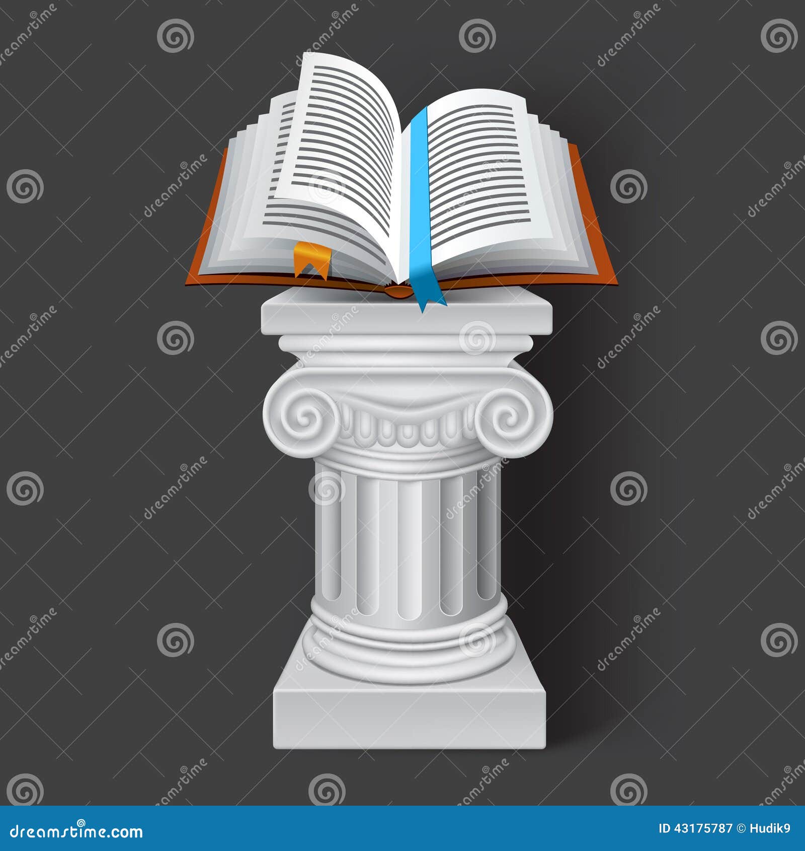 Roman Column With Open Book Royalty-Free Stock Photo | CartoonDealer ...