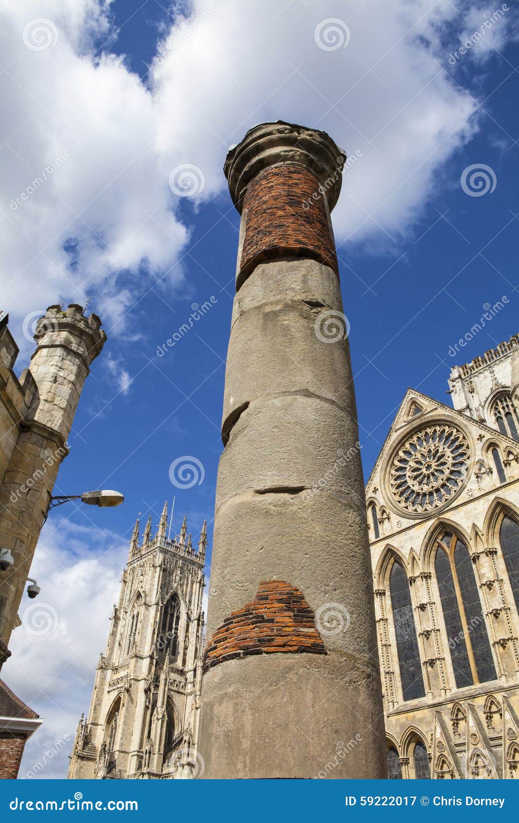 Roman Column in York stock image. Image of famous, landmarks - 59222017
