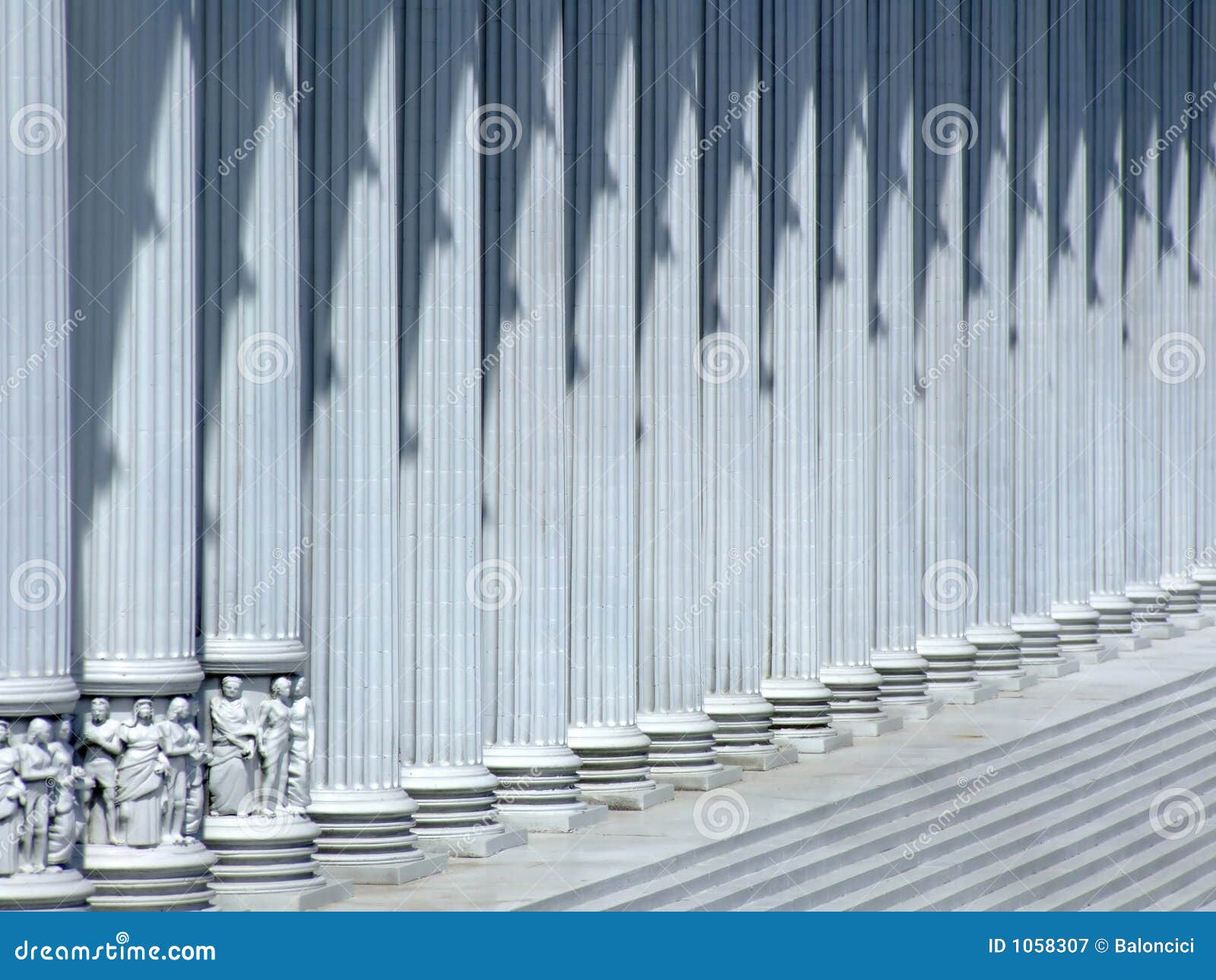 Roman columns stock image. Image of abutment, enormous - 1058307