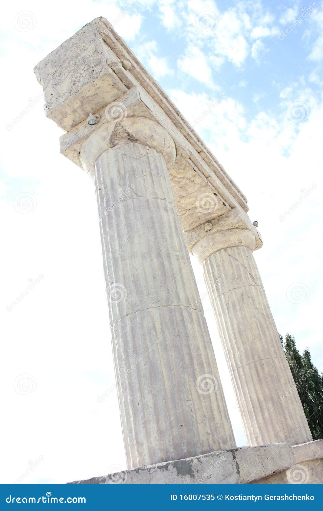 Roman columns stock image. Image of excavations, entrance - 16007535